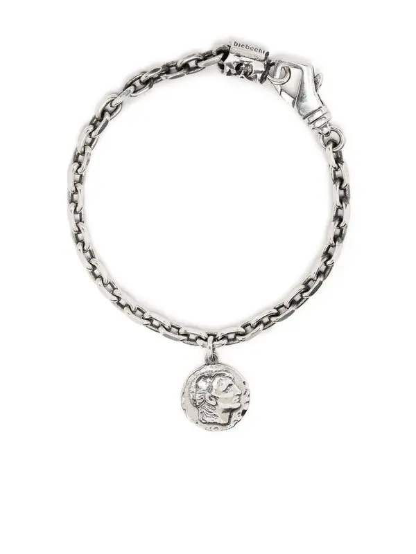 Emanuele Bicocchi Coin Charm Bracelet - Silver