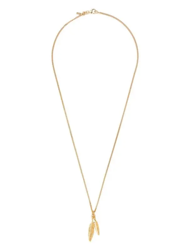 Emanuele Bicocchi Twin Feather Pendant Necklace