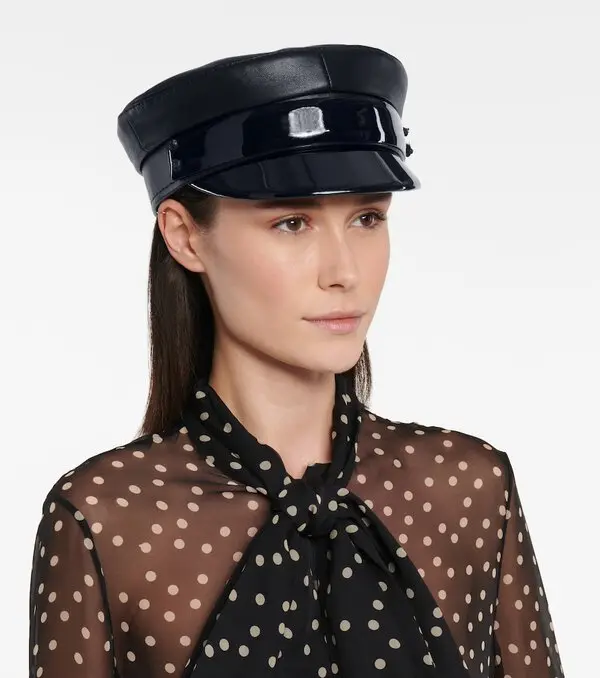 Ruslan Baginskiy Leather Baker Boy Cap