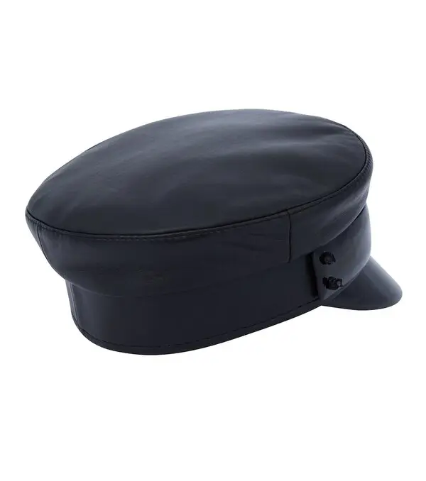Ruslan Baginskiy Leather Baker Boy Cap