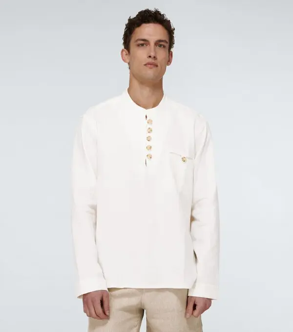Commas Artist Linen And Ramie Shirt