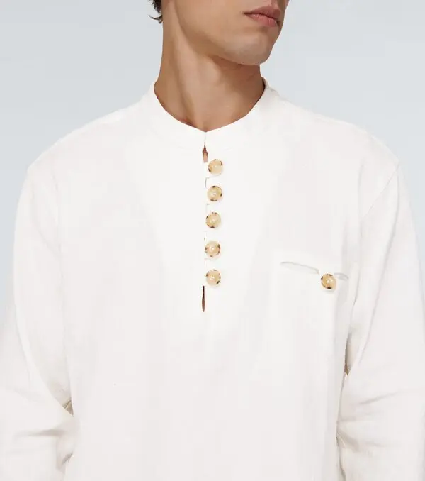 Commas Artist Linen And Ramie Shirt