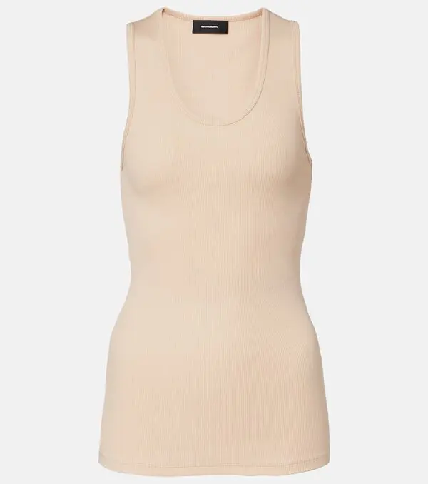Wardrobe.NYC Ribbed-knit Tank Top - Beige