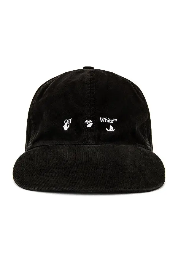 Off-White Embroidered Logo Baseball Cap - Black & White