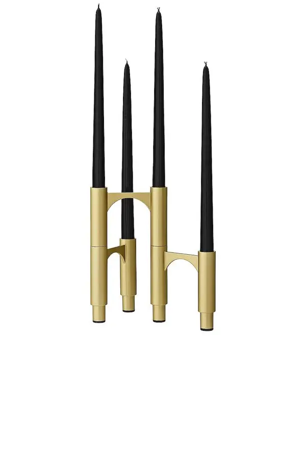 AYTM Compono Candle Holder In Metallic - Gold