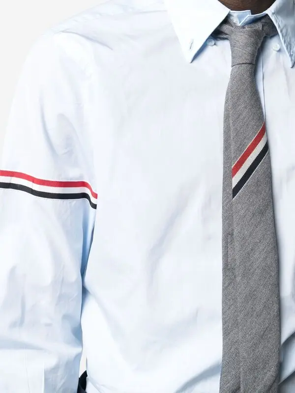 Thom Browne Poplin Rwb Armband Shirt - Blue