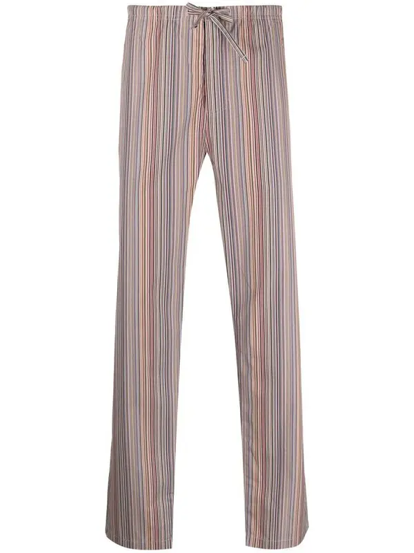 Paul Smith Artist Stripe Cotton Pajamas - Neutrals