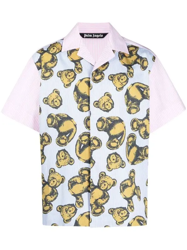 Palm Angels Teddy Bear Striped Shirt