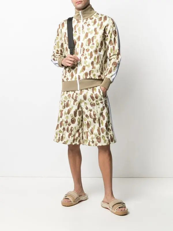 Palm Angels Desert Camo Logo Sports Jacket - Neutrals
