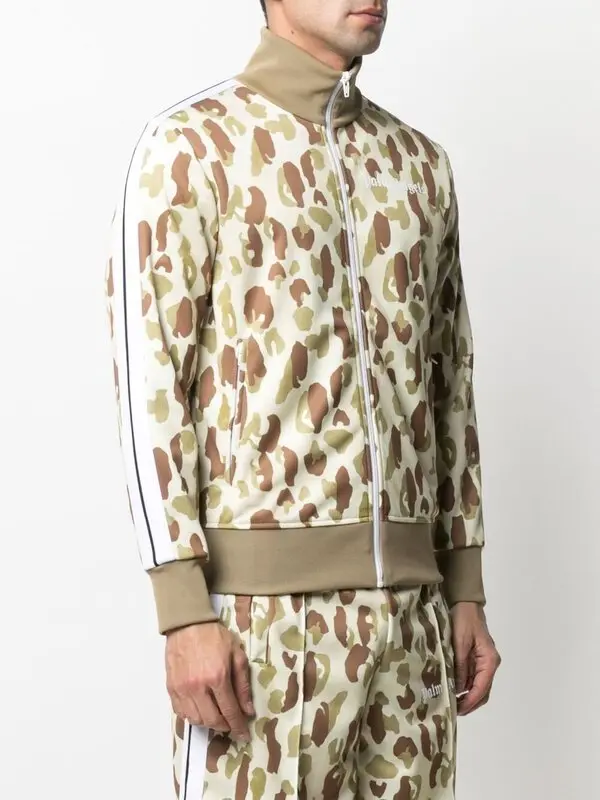 Palm Angels Desert Camo Logo Sports Jacket - Neutrals