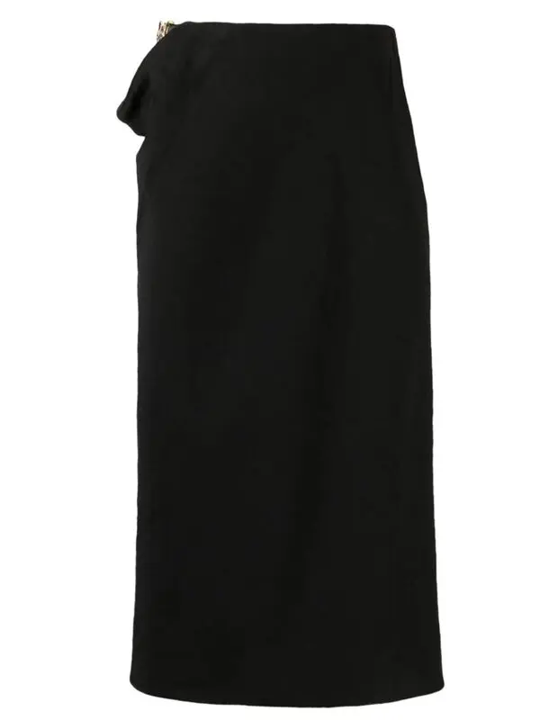 Versace Medusa Satin Midi Skirt