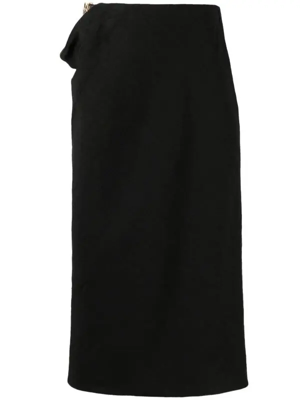 Versace Medusa Satin Midi Skirt