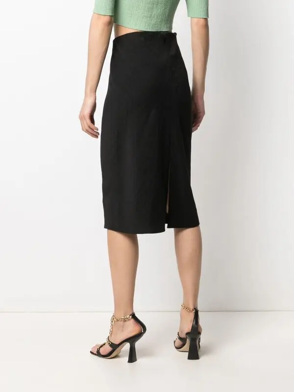 Versace Medusa Satin Midi Skirt