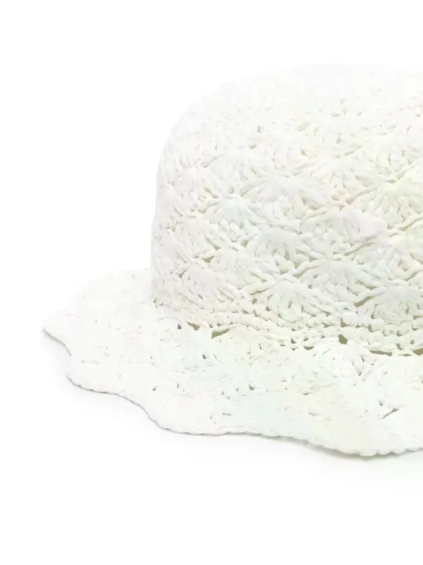 Red Valentino Woven Raffia Bucket Hat