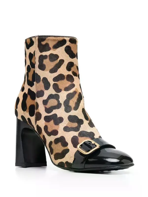 TOD'S Leopard Print Heeled Boots