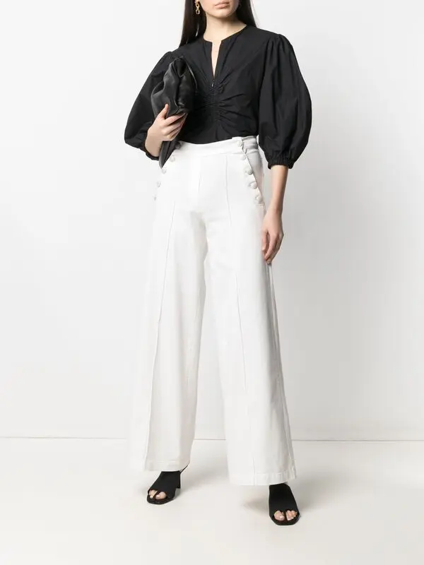 NUDE High-waisted Wide Leg Trousers