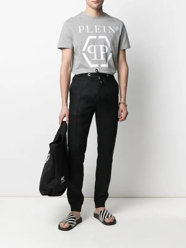 Philipp Plein Ss Hexagon Cotton T-shirt - Grey