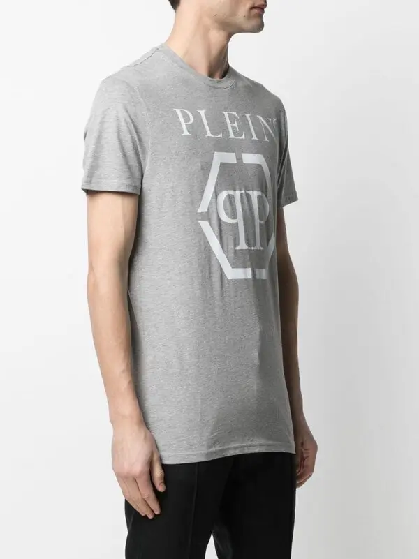 Philipp Plein Ss Hexagon Cotton T-shirt - Grey