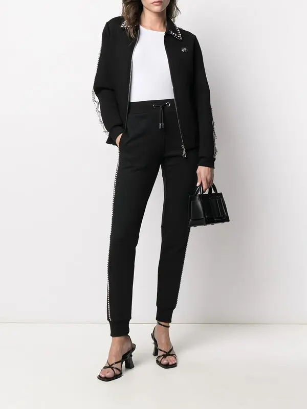 Philipp Plein Embellished Logo Bomber Jacket