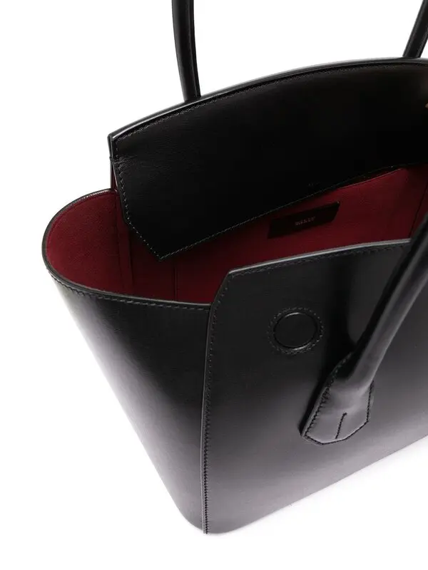 Bally Sandah Leather Top-Handle Bag - Black | Editorialist