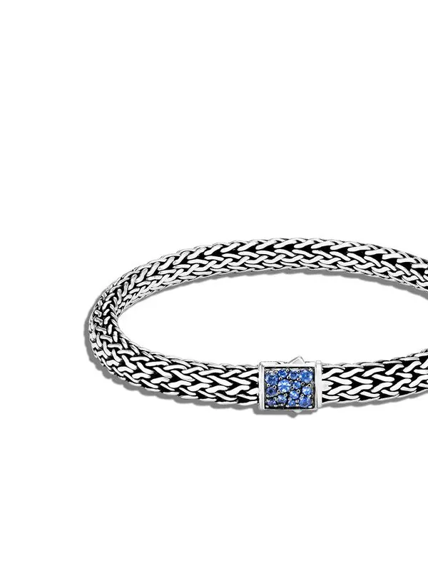 John Hardy Classic Chain Reversible Sapphire Pavé Bracelet - Silver