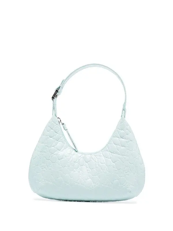 By Far Baby Amber Bag Crocodile-pattern - Blue