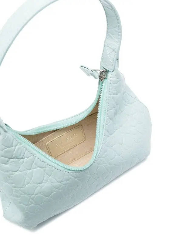 By Far Baby Amber Bag Crocodile-pattern - Blue