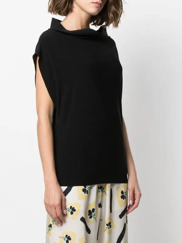 Norma Kamali Wide-neck Sleeveless Top
