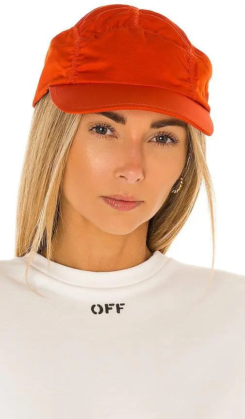 GANNI Baseball Cap In Orange,red