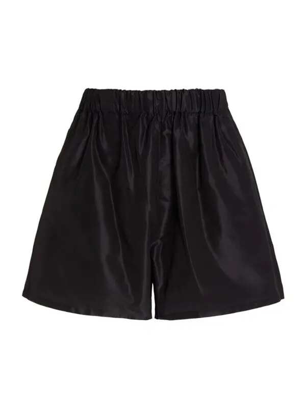 Prada Silk Logo Shorts
