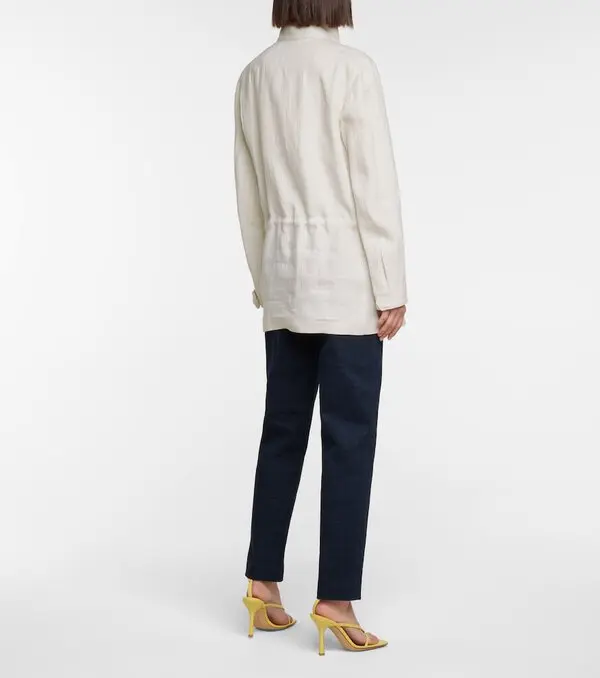 Loro Piana Traveller Herringbone Linen Jacket