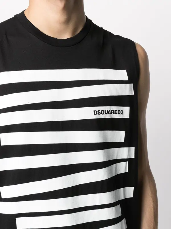 Dsquared2 Logo-print Striped Vest