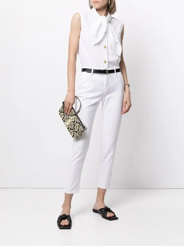 Ag Caden Cropped Pants - White