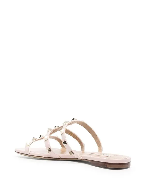 Valentino Garavani Rockstud Flat Sandals - Pink