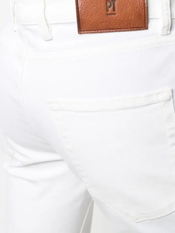 PT TORINO Slim-fit Five-pocket Jeans - White