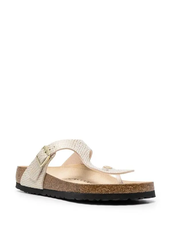 BIRKENSTOCK Gizeh Mf Snakeskin-print Flip-flops