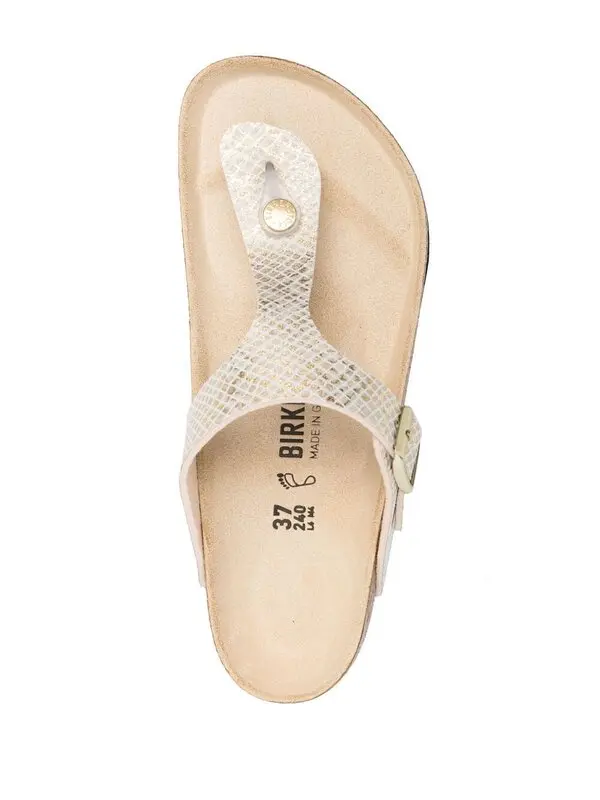 BIRKENSTOCK Gizeh Mf Snakeskin-print Flip-flops