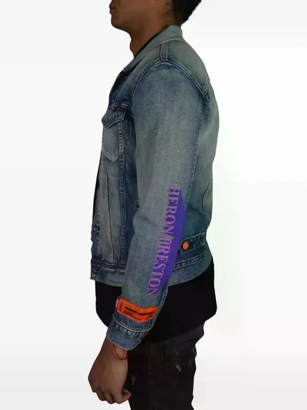 Heron Preston Denim Buttoned Jacket - Blue