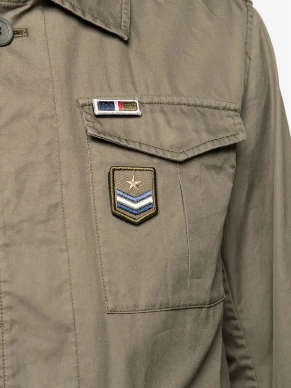 Herno Military Jacket With Patch Detail