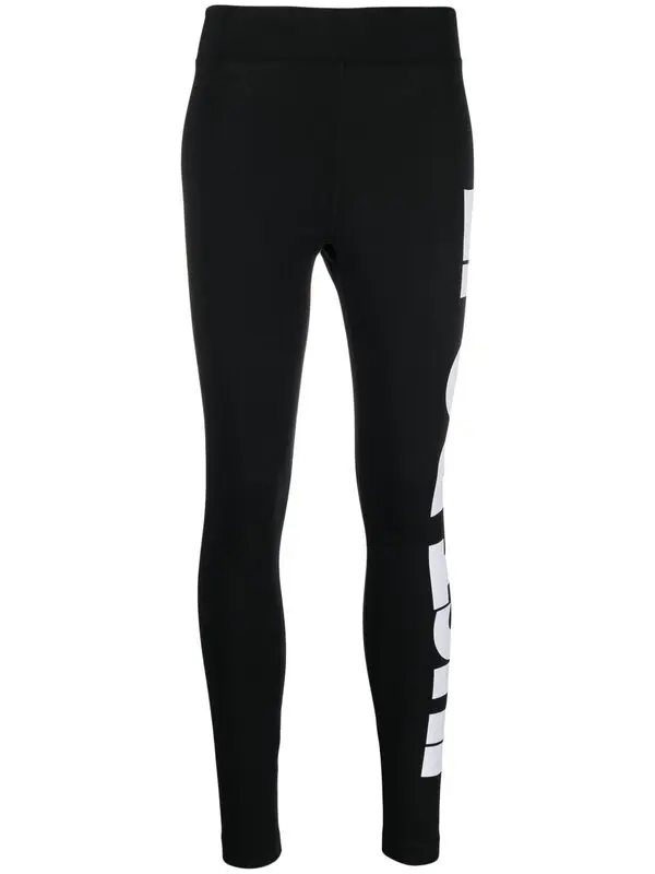 Nike High-rise Slogan Leggings - Black