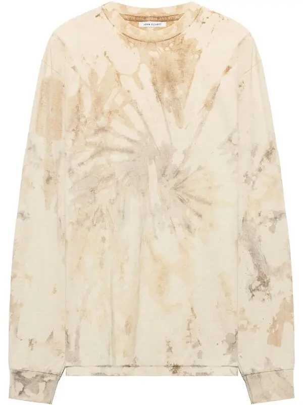 John Elliott Tie-dye Long Sleeve Sweatshirt - Neutrals