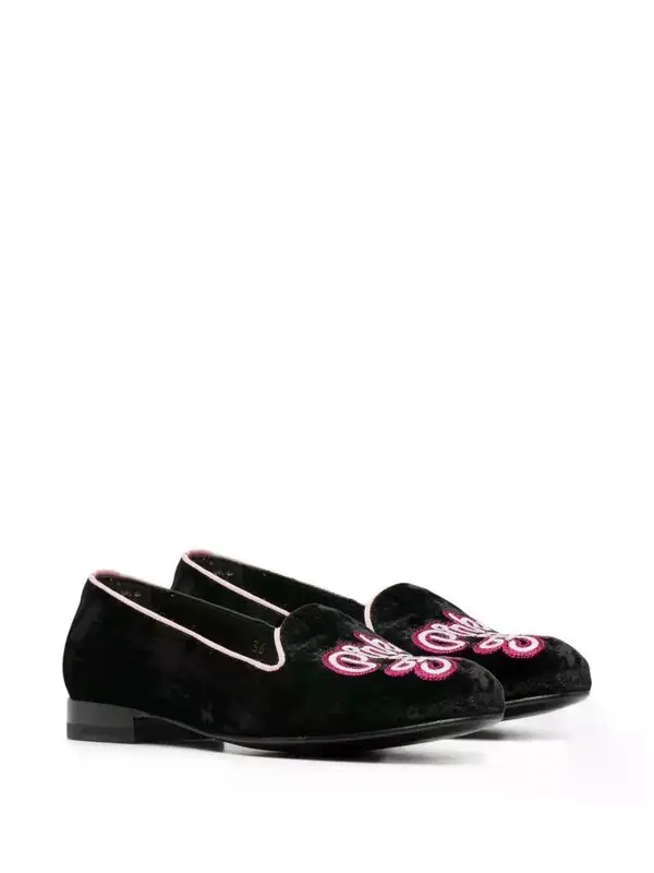 SCAROSSO X Brian Atwood Lady Nolita Slippers - Black