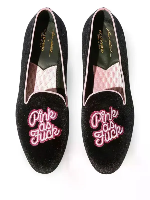SCAROSSO X Brian Atwood Lady Nolita Slippers - Black