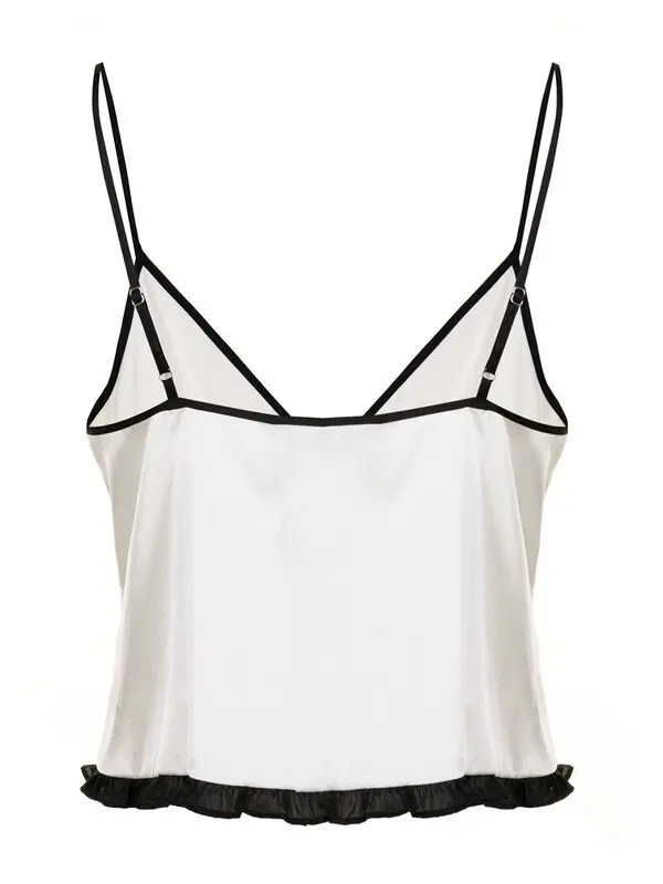 FLEUR DU MAL Silk Camisole Top - White