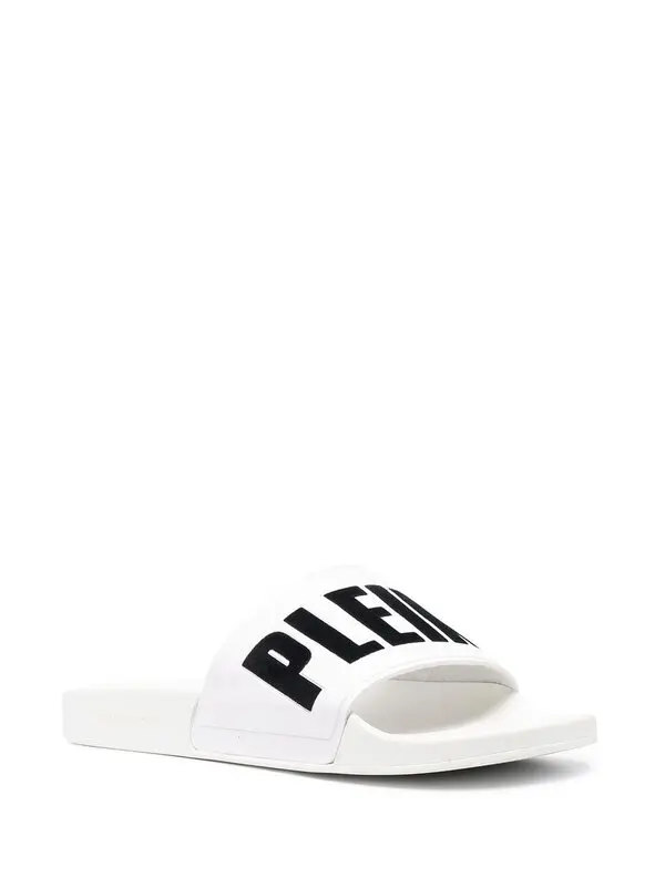 Philipp Plein Logo-print Slides - White