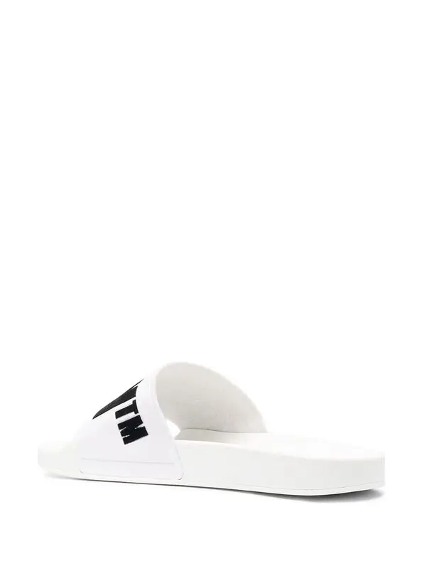 Philipp Plein Logo-print Slides - White