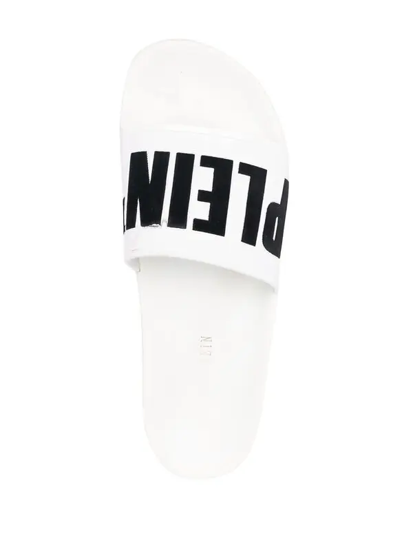 Philipp Plein Logo-print Slides - White