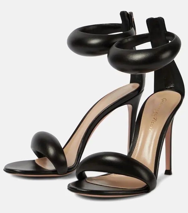 GIANVITO ROSSI Bijoux 105 Leather Sandals - Black
