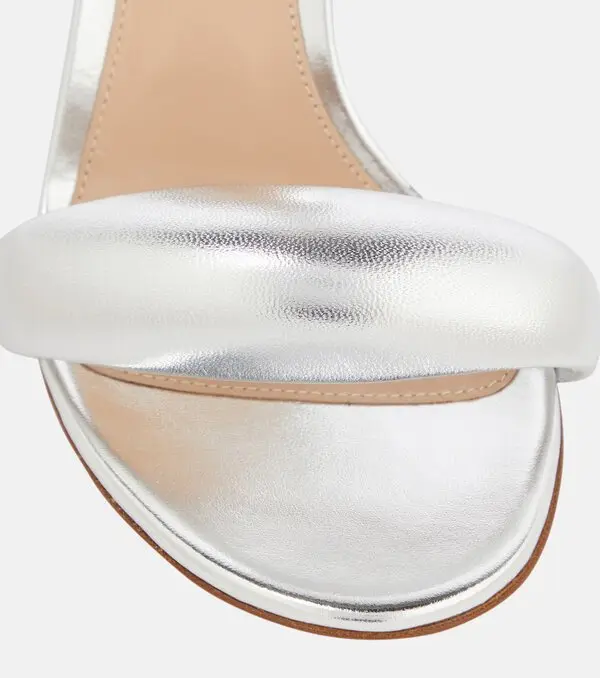 GIANVITO ROSSI Bijoux 105 Leather Sandals - Silver