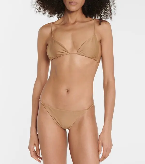 Jade Swim Bare Minimum Bikini Bottom - Gold